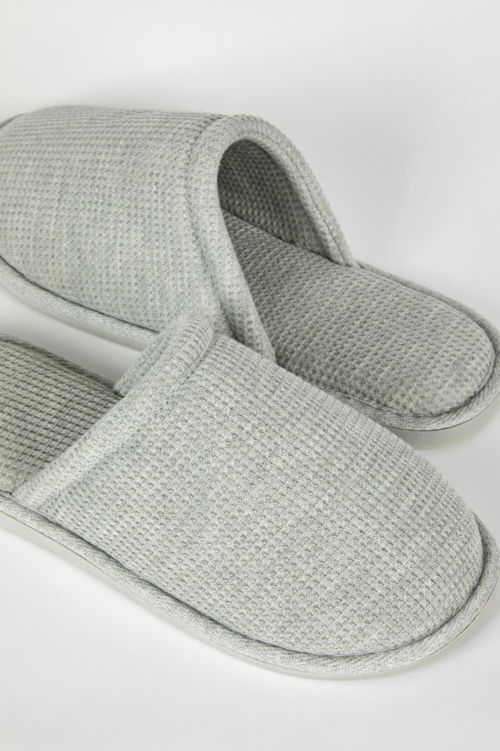 Grey Waffle Mule Slipper | Roman UK