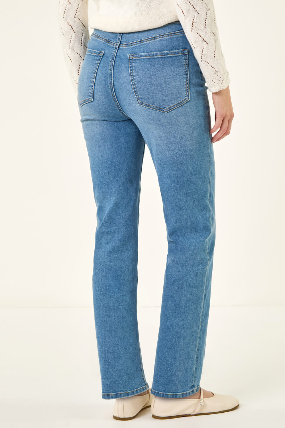Denim Straight Leg Stretch Jean | Roman UK