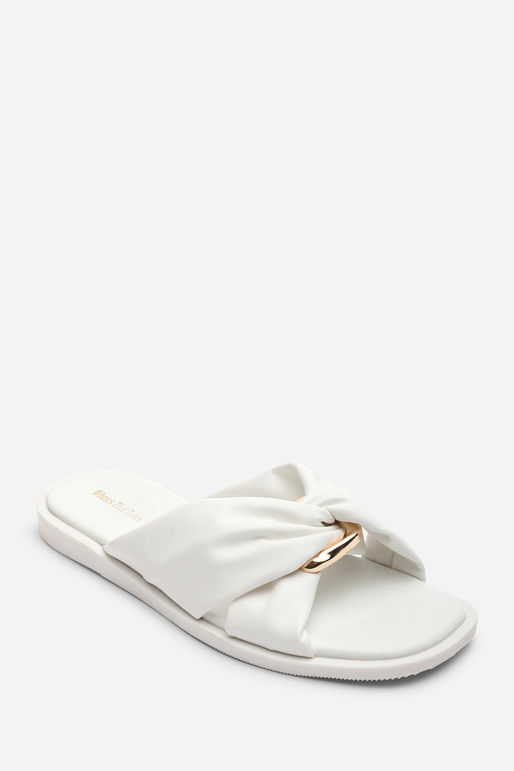 Brooklyne Twist Open Toe Slide On Sandals
