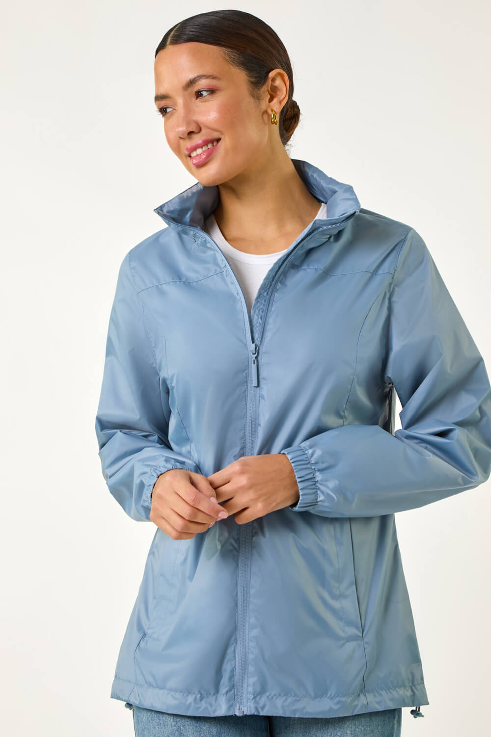 Steel Blue Shower Resistant Jacket | Roman UK