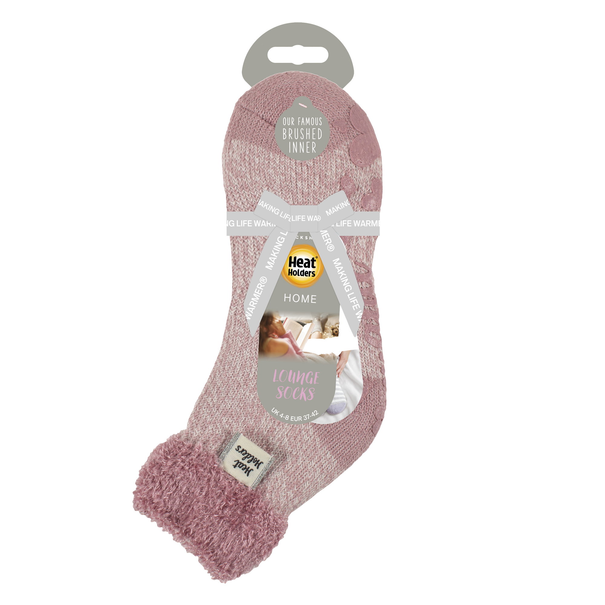 Ladies Cuddly Fluffy Sliper Bed Socks with Feather Top