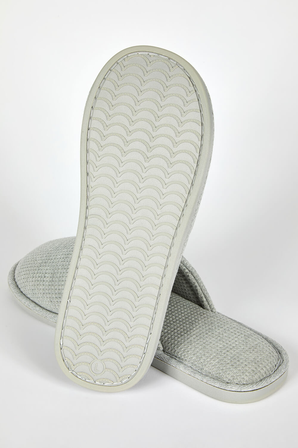 Grey Waffle Mule Slipper | Roman UK