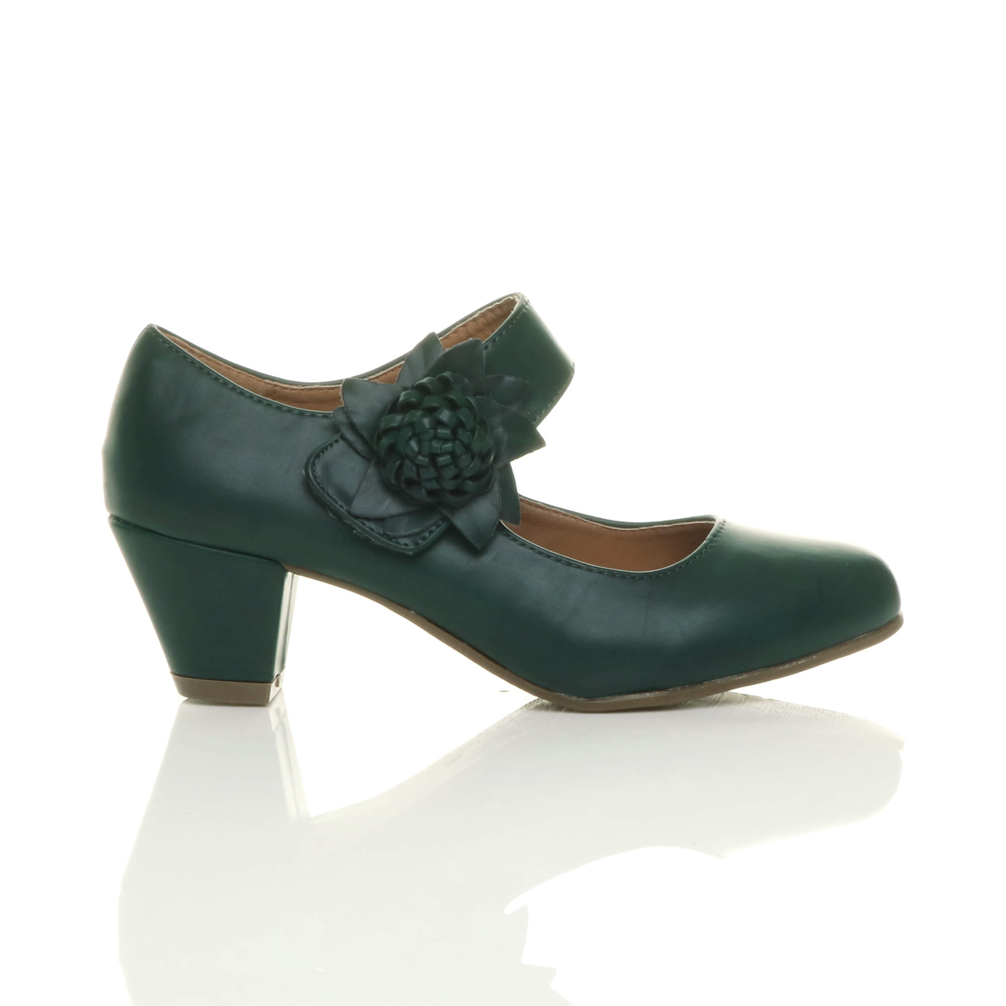 Mid Block Heel Mary Jane Comfort Court Shoes