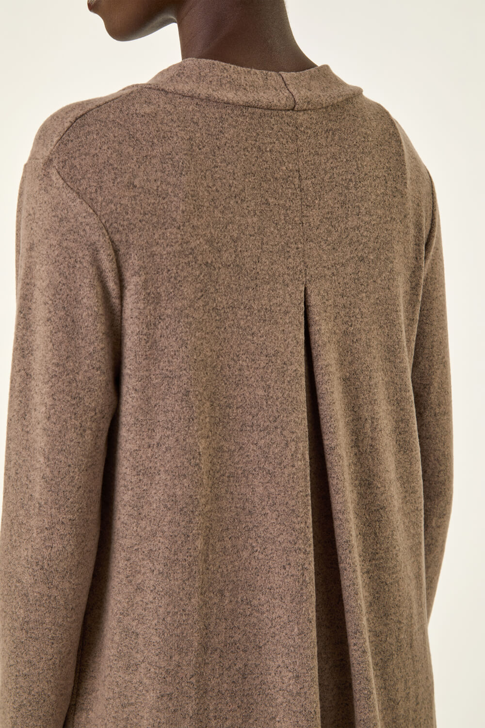 Beige Longline Knit Cardigan | Roman UK