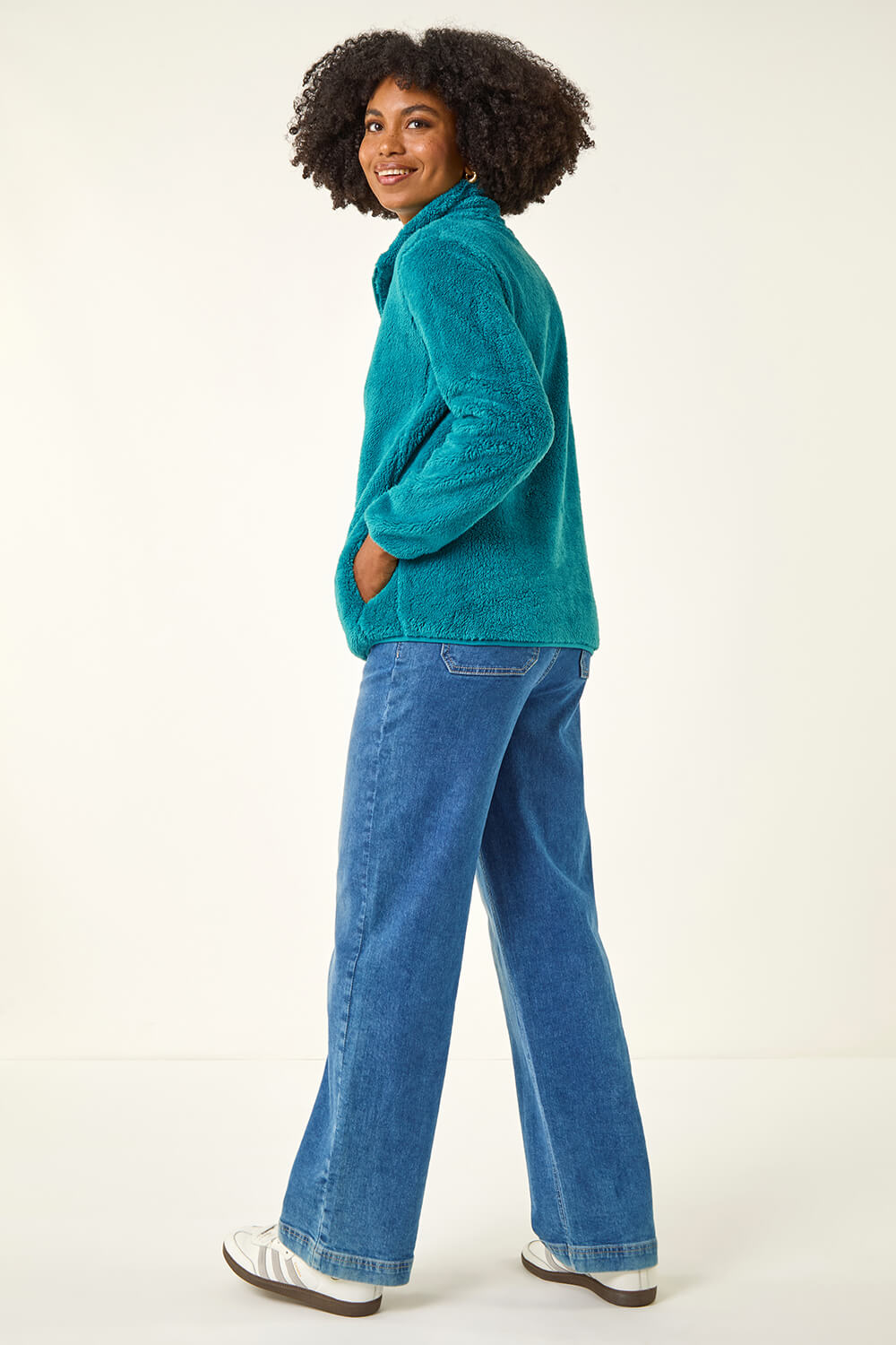 Jade Soft Sherpa Fleece Jacket | Roman UK