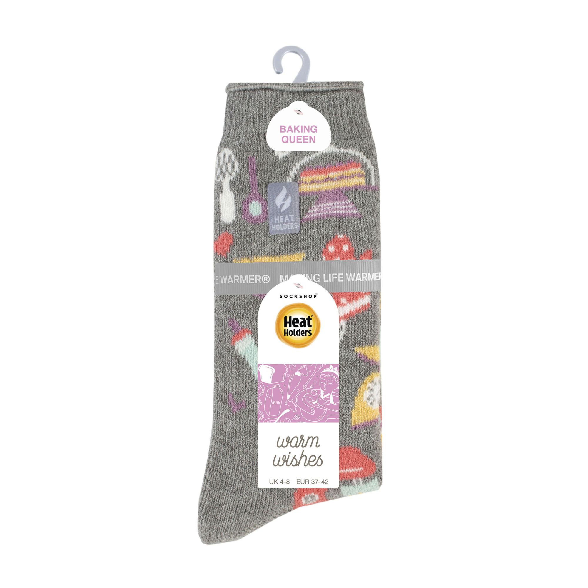 Wo's Novelty Fleece-Lined Thermal Hobby Socks for Winter