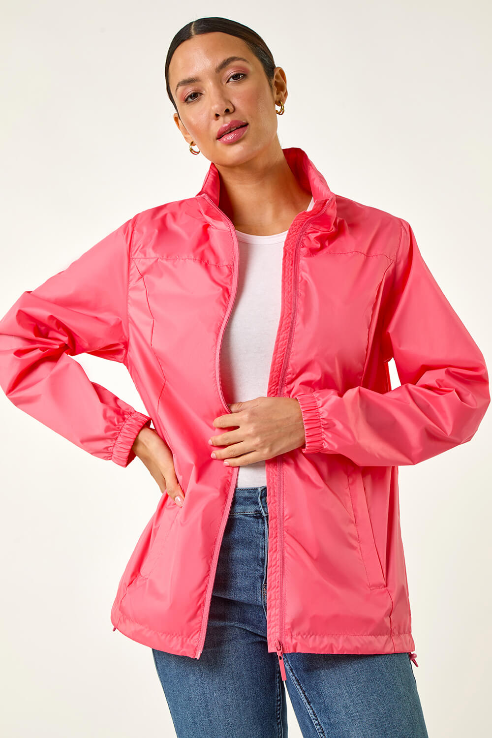 Pink Shower Resistant Jacket | Roman UK