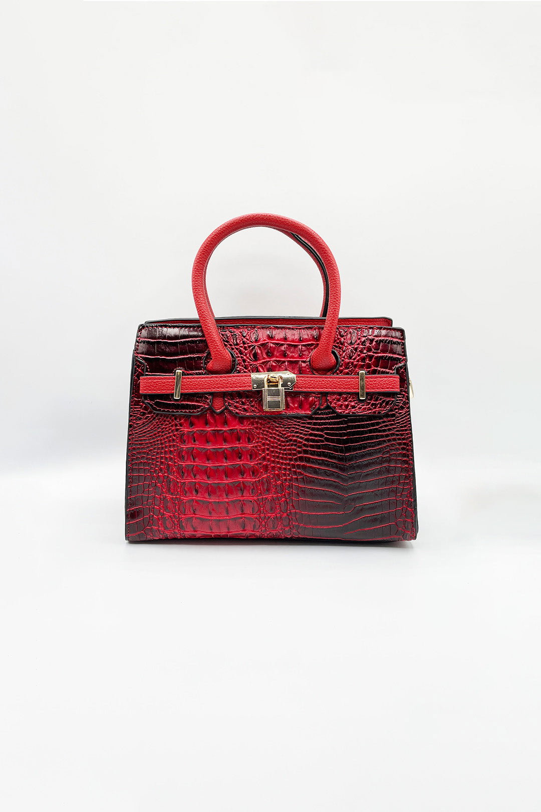 Crocodile-Print Handbag