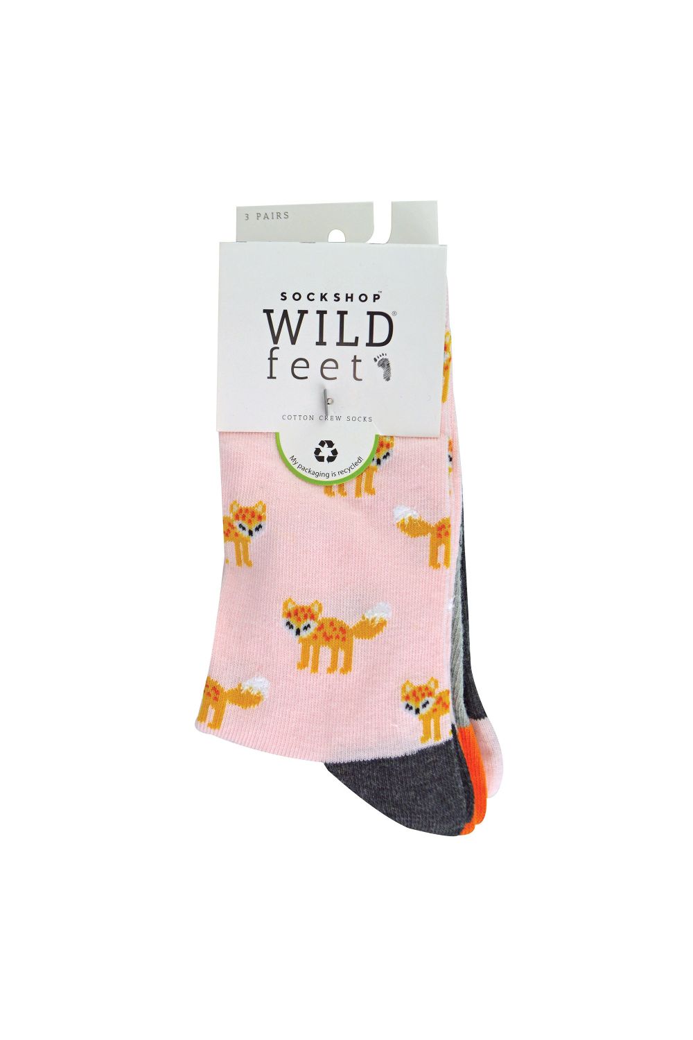 3 Pack Ladies Jacquard Novelty Cotton Socks