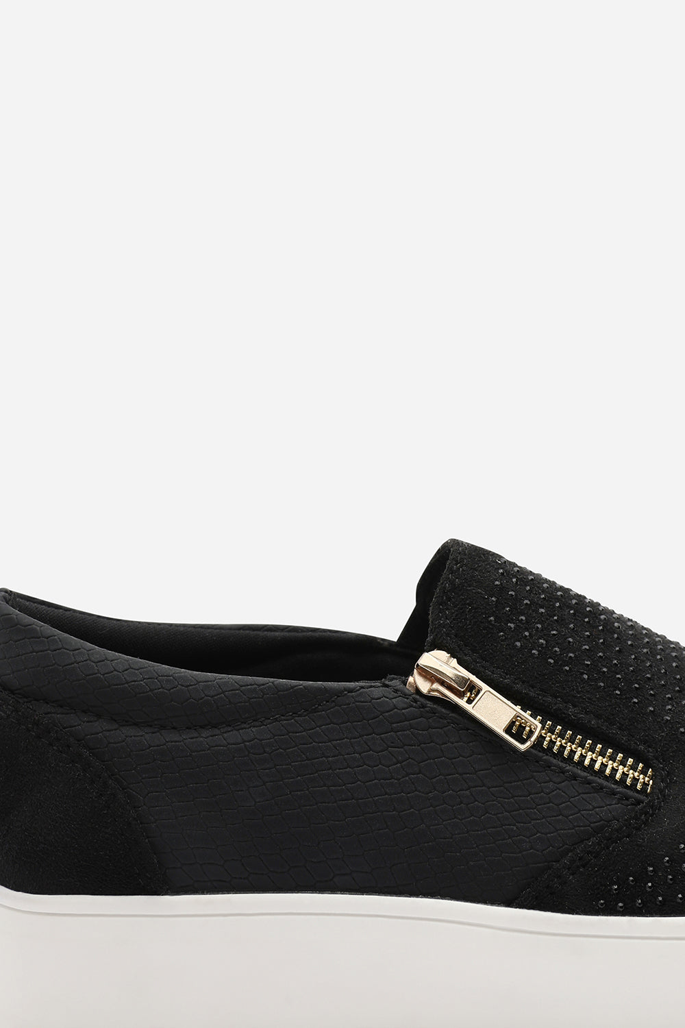'Galia' Zip Detail Trainer with Diamante Toe