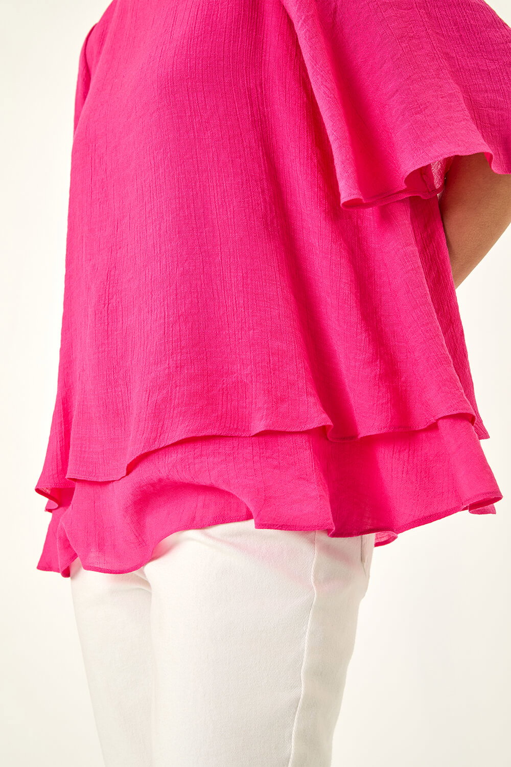 Cerise Double Layered Tunic Top | Roman UK
