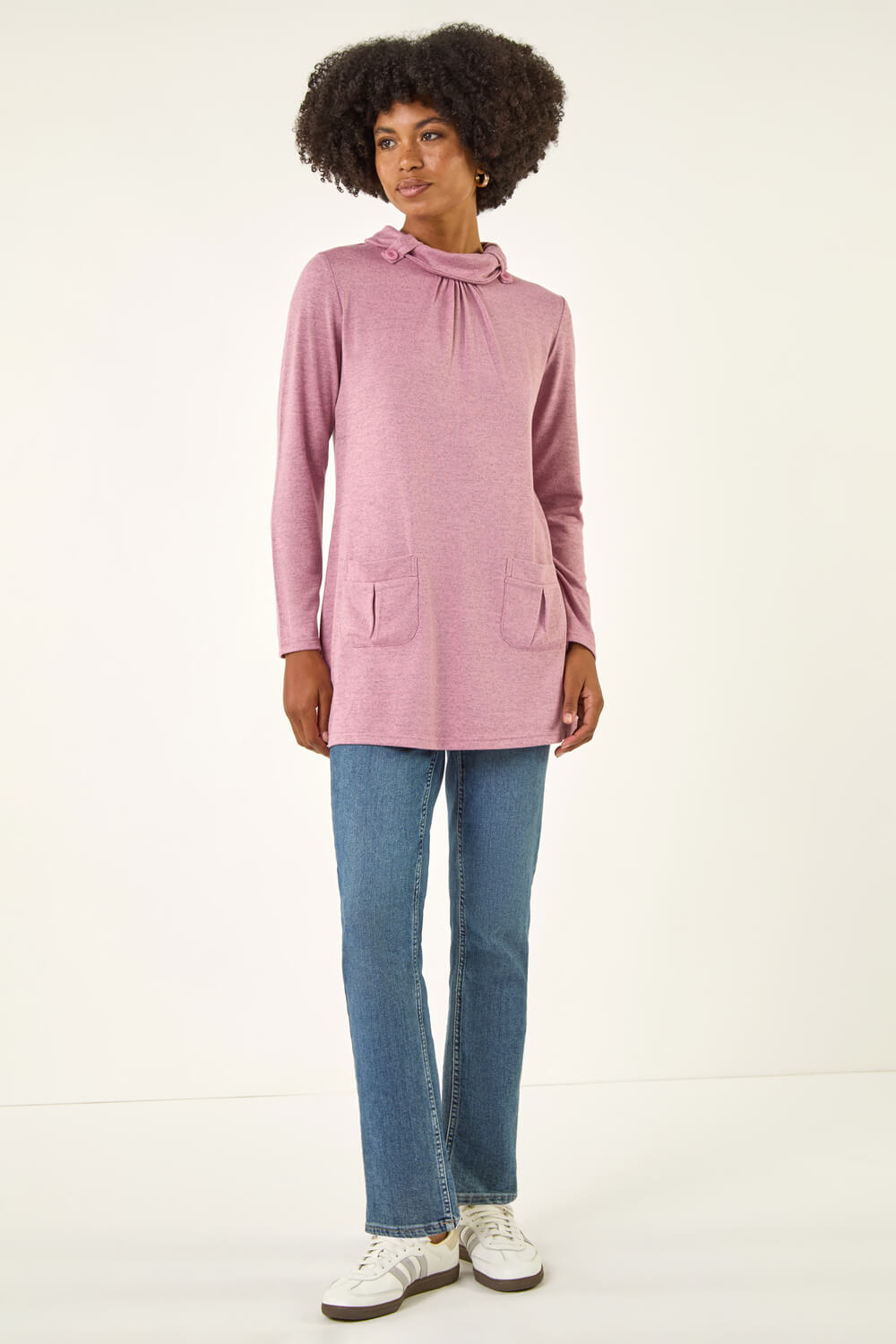Rose Snit Pocket Tunic Top | Roman UK