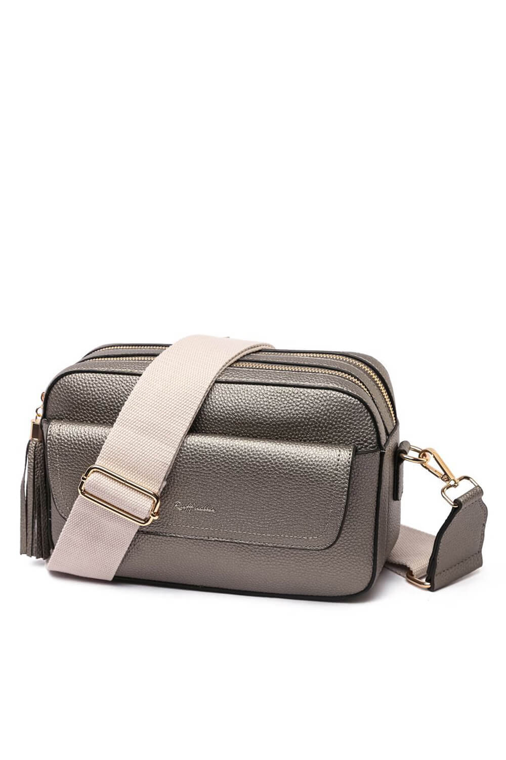 Silver Cross Body Pocket Camera Bag | Roman UK