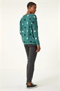 Green Spot Print Snit Jumper | Roman UK