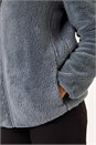 Dark Grey Soft Sherpa Fleece Jacket | Roman UK