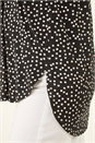 Black Polka Dot Puff Print Top | Roman UK